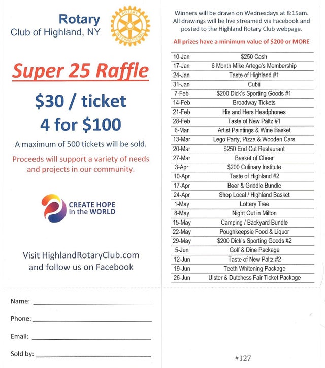 Super 25 Raffle 2024